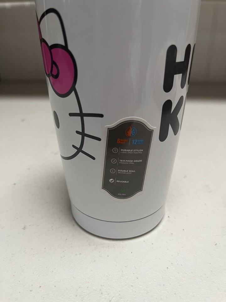 Hello Kitty Tumbler Coffee Cup Stainless Steel Thermos Warm Cold Pink ...