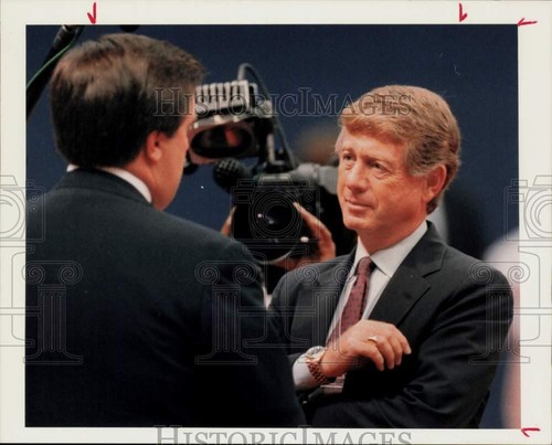 1992 Press Photo Ted Koppel During Interview with Houston Post ...