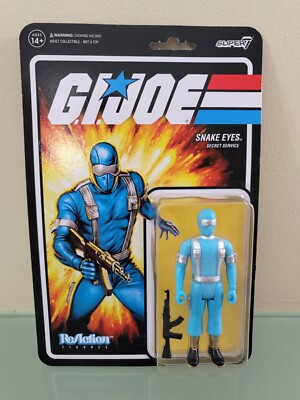 GI Joe Super7 Retro Blue SNAKE EYES SECRET SERVICE Retro Card 3.75 ...