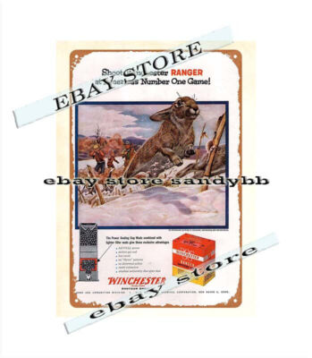 1954 Ranger Shot Shells Ammo Rabbit metal tin sign metal wall art ...