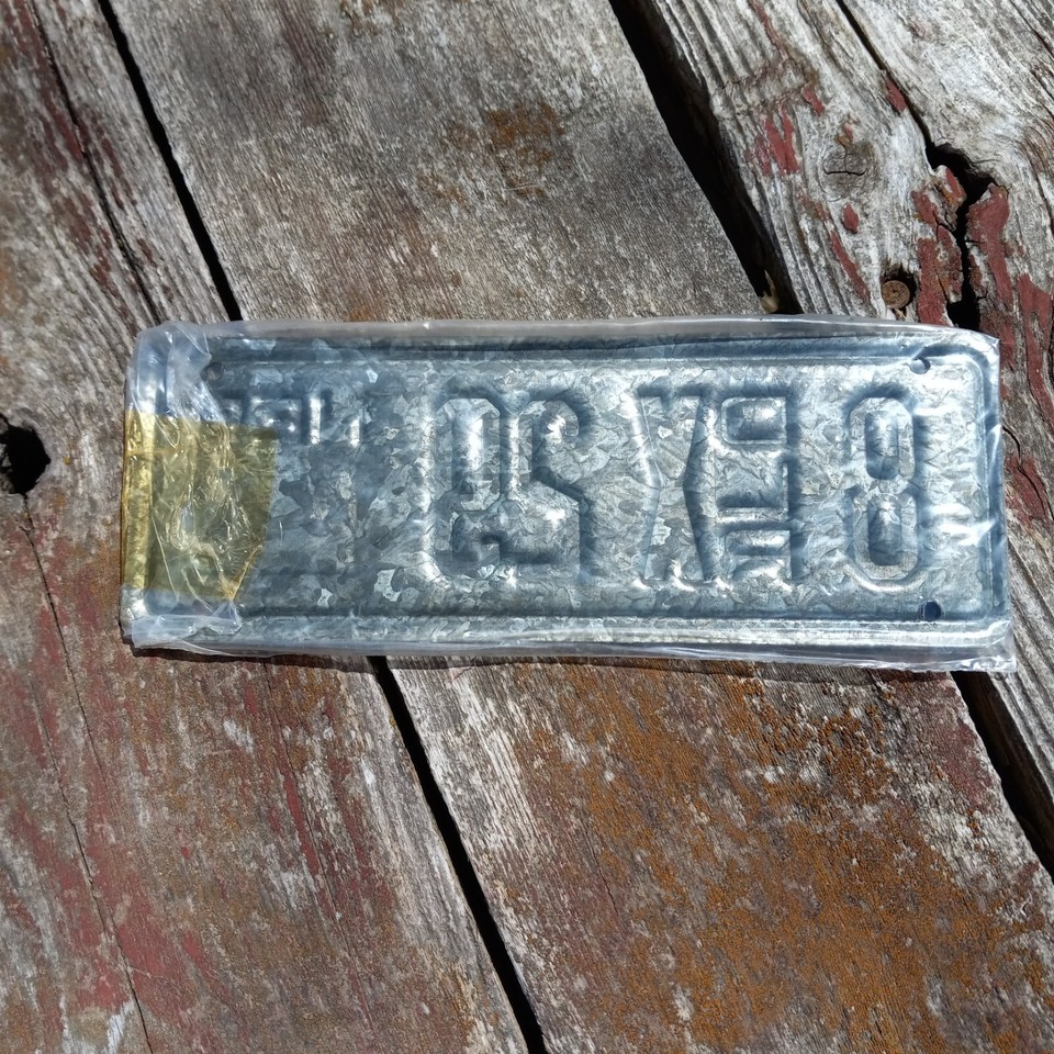 1990 Nebraska DLR License Plate - "8 X 29" (black on cream) NEB DLR | eBay