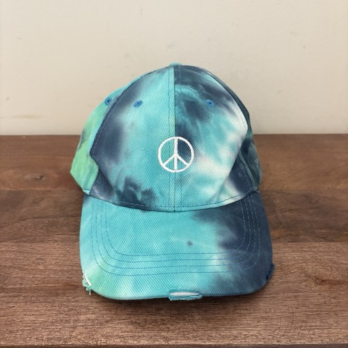 Peace Logo Baseball Cap Embroidered Cotton Adjustable Dad Hat Tie Dye ...