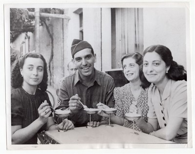 1943 Sgt Crivello of Milwaukee Meets Relatives Palermo Sicily Italy ...