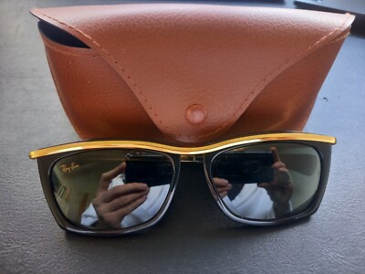 Ray Ban Olympian I Deluxe Schwarz Chrome L1004 G15 Bausch & Lomb USA B ...
