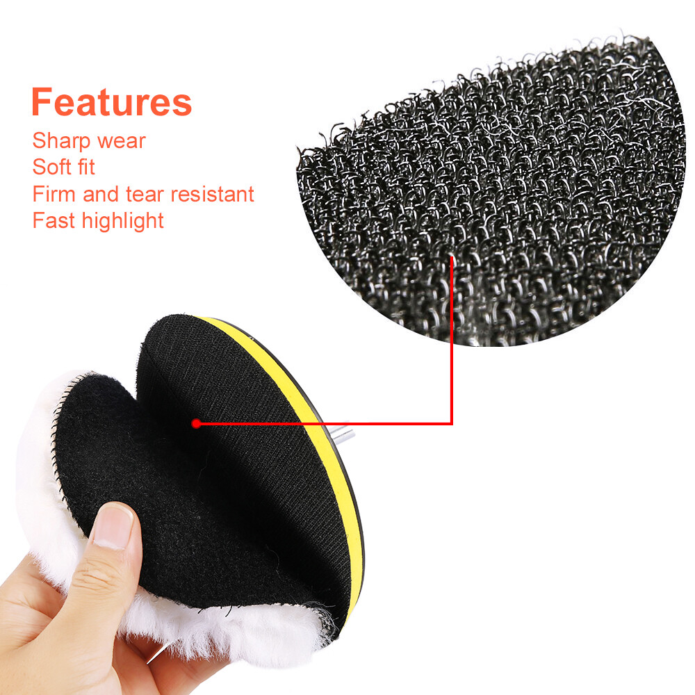 7Pcs Wool Polishing Pads 4 Inch Buffing Pads Polishing Buffer Pads for ...