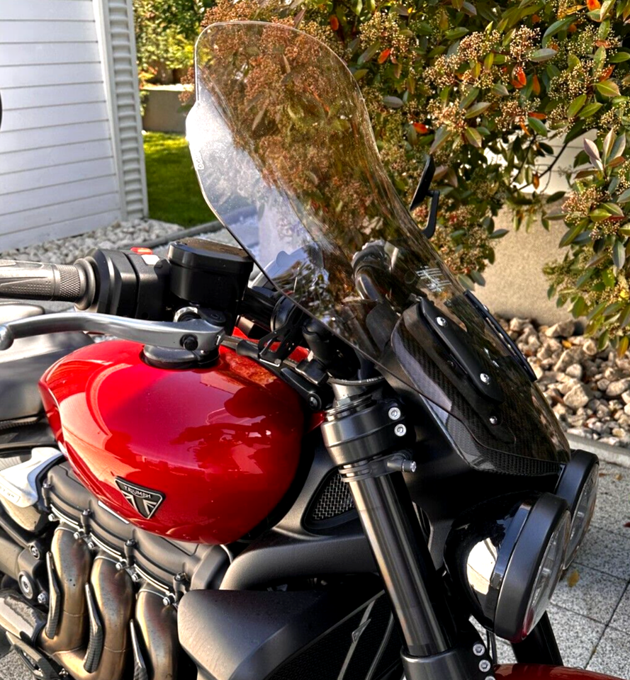 Triumph Rocket 3 GT Tall Sport Tourer Windscreen Windshield Light Brown ...