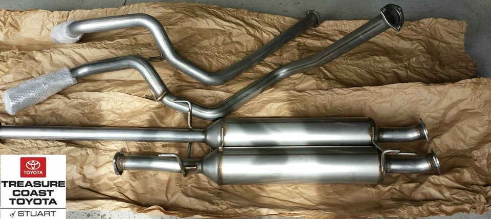 NEW OEM TOYOTA TUNDRA TRD PERFORMANCE DUAL EXHAUST W/ BLACK CHROME ...