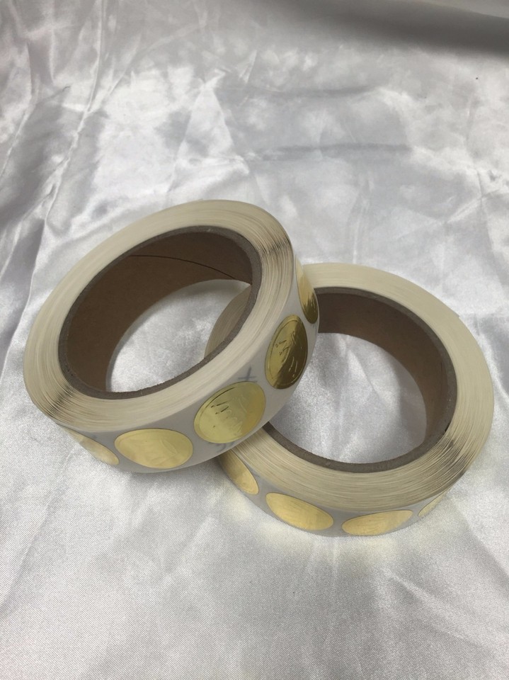 Hallmark Embossed Gold Foil Seals 1" Diameter Gold Crown 1000 Sticker ...