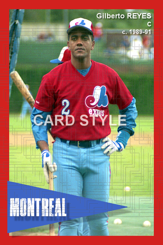 Gilberto Reyes - c. 1989-91 Montreal Expos - choose a size - full color ...