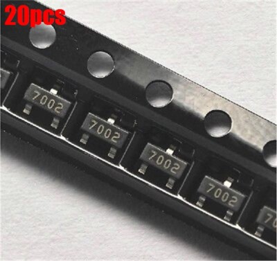 20Pcs 2N7002 702 SOT-23( Smd ) N-Channel 60V 115Ma Mosfet ht | eBay