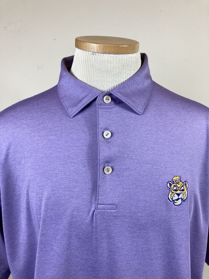 Peter Millar LSU Tigers Summer Comfort Graphic Logo Polo Shirt Men’s ...