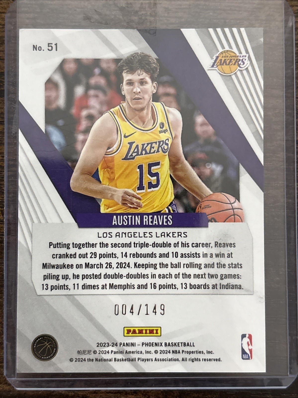 2023-24 Panini Phoenix #51 Austin Reaves Phoenix Green Ice /149 LA ...