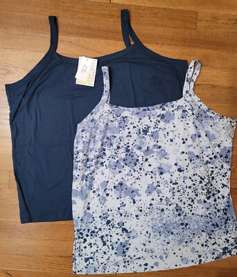LuLaRoe Cami Size 3XL, 2-Pack: One Navy Blue & One Colorful Splatter ...