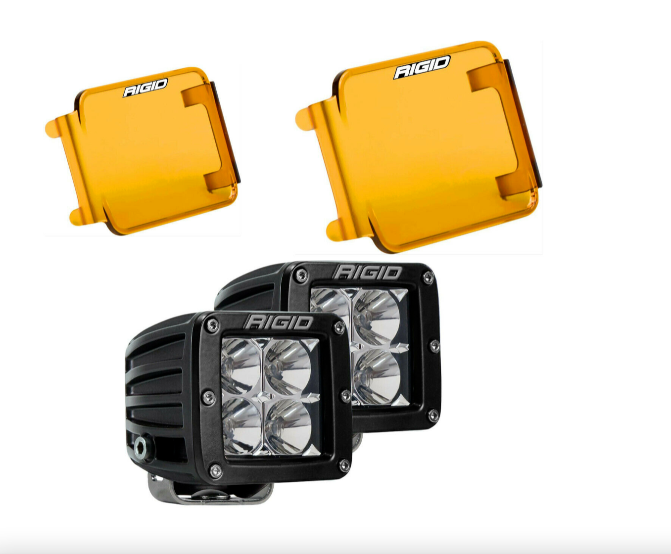 RIGID INDUSTRIES D-SERIES PRO FLOOD LED LIGHT SET 202113 w/ FREE AMBER ...