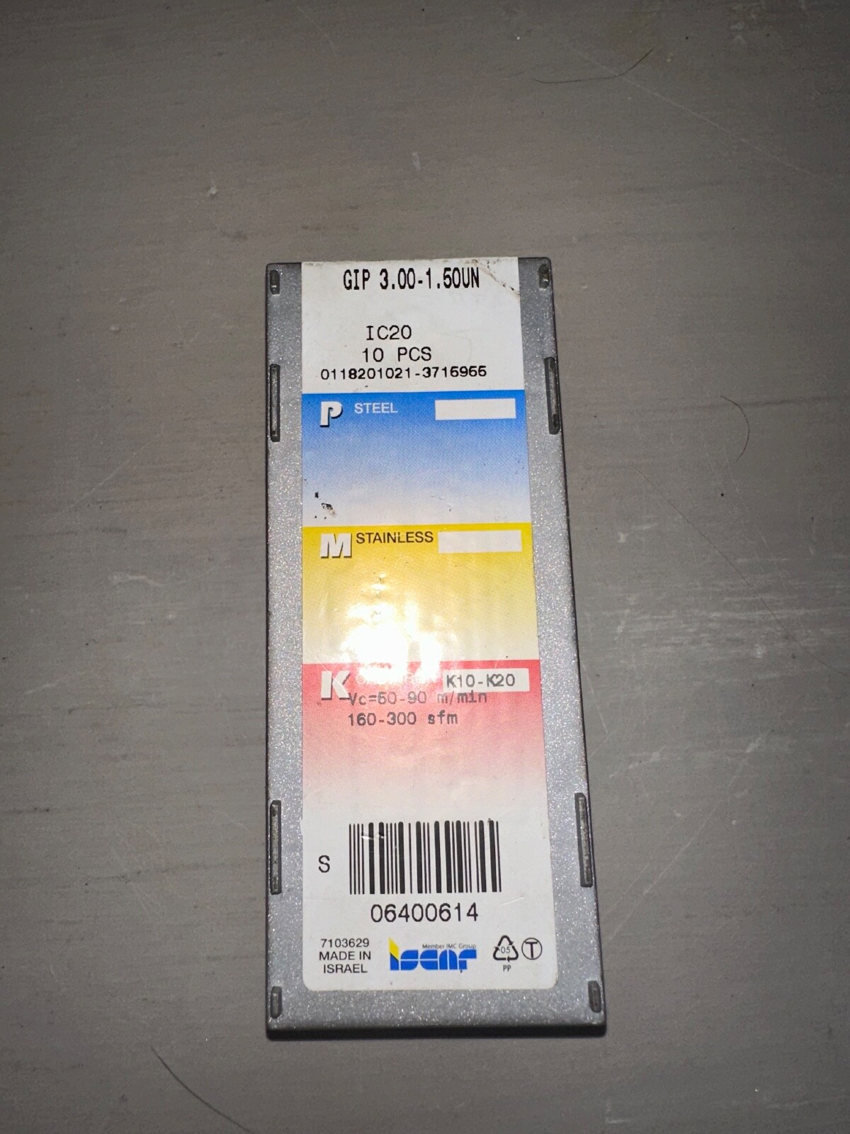 ISCAR 10 X GIP 3.00-1.50un Ic20 for sale online | eBay