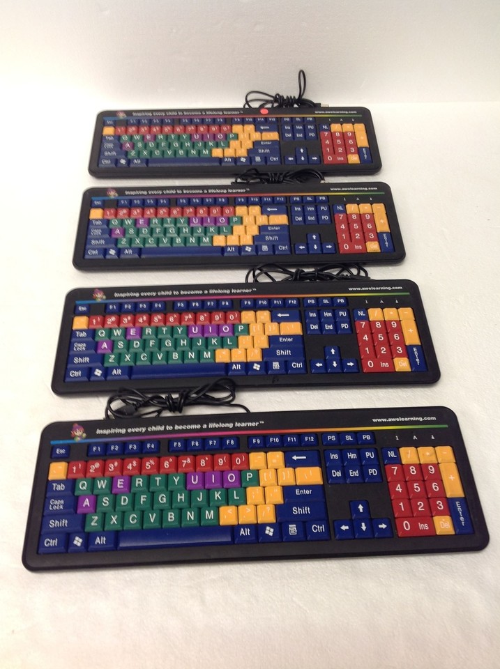AWE LEARNING LB2B-AWE USB Colorful Slim Keyboard WORKING FREE SHIPPING ...