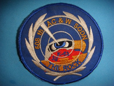 PATCH USAF 608th AIRCRAFT CONTROL & WARNING SQUADRON "THE ROCK" | eBay