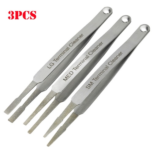 3pcs/Set Electric Terminal Cleaner Kit Spade Pin Connector Tweezer ...