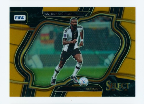 2022-23 Antonio Rudiger Panini Select FIFA Field Level Gold Germany ...