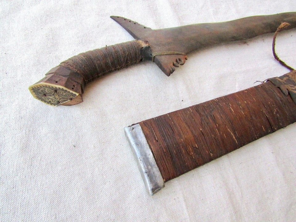 Antique Scarce Philippines Kalis Dagger With Scabbard, 39"L Overall | eBay