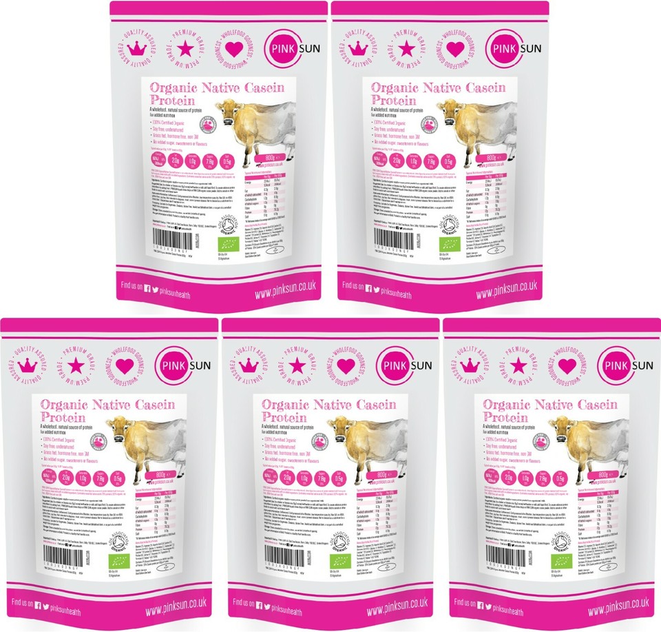 Organic Casein Micellar Protein Powder 300g or 800g Pure Undenatured ...