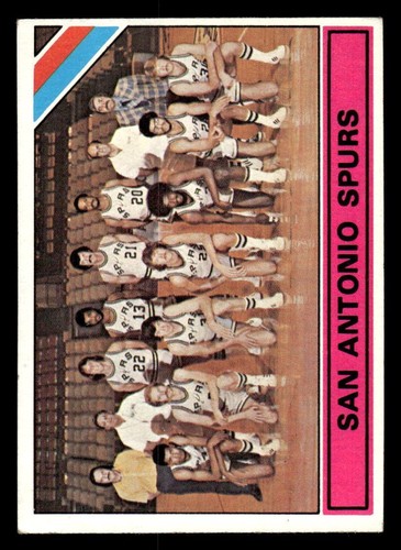 1975 TOPPS TEAM CARD 327 VG BASKETBALL SAN ANTONIO SPURS | eBay