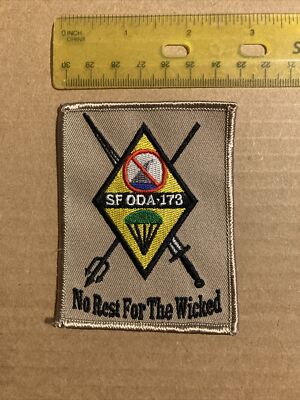 SF ODA-173 No Rest For The Wicked Military Patch Used | eBay
