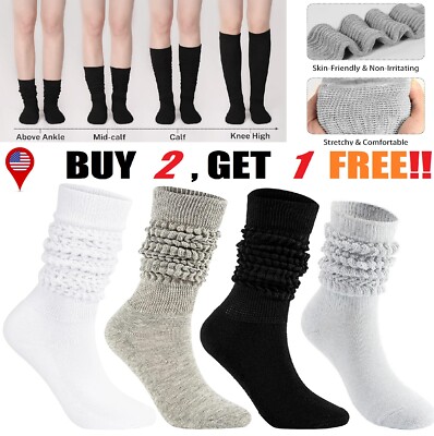 Knee High Slouch Socks Soft Extra Long Slouch Boot Socks Winter Women ...