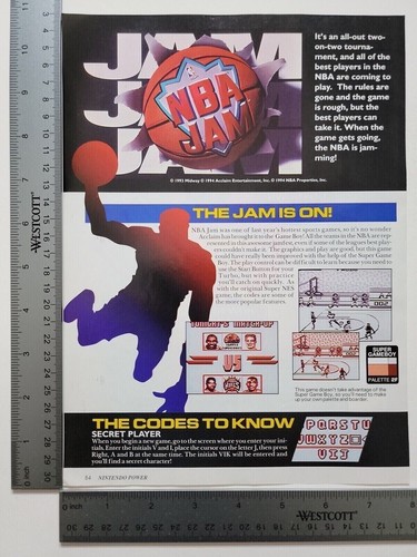 Nba Jam Advertisement Original Print Ad / Poster Game Gift Art | eBay
