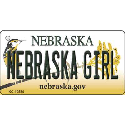 Nebraska Girl Nebraska State License Plate Tag Novelty Key Chain KC ...