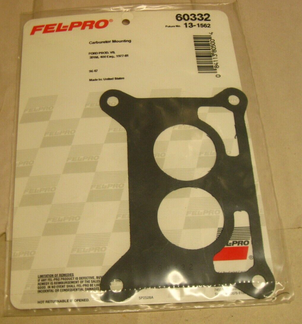 Carburetor Mounting Gasket Fel-Pro 60332 for sale online | eBay