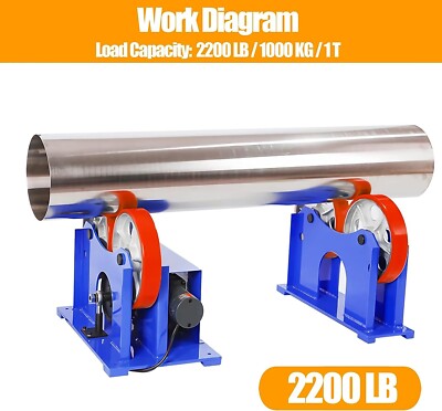 110V Tank Turning Welding Rolls Linkage Roller,2200LB Rotary Welding ...