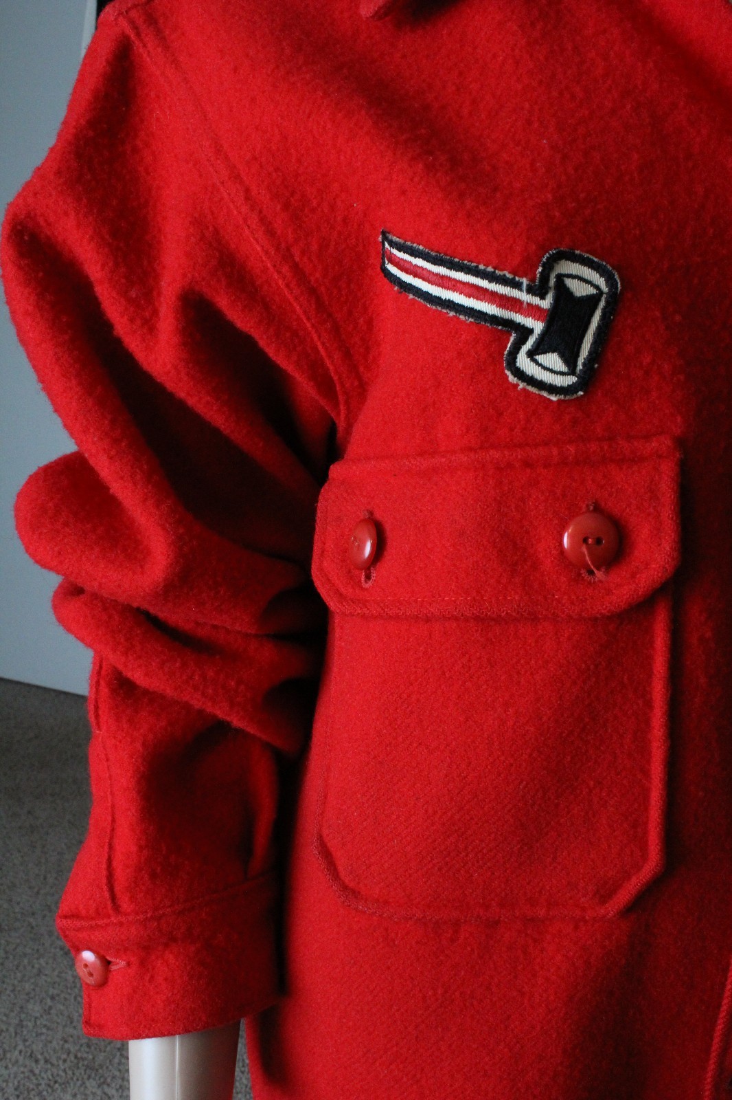 VTG 50's Boy Scouts Red Wool Camp Shirt Official Jacket 42 | eBay
