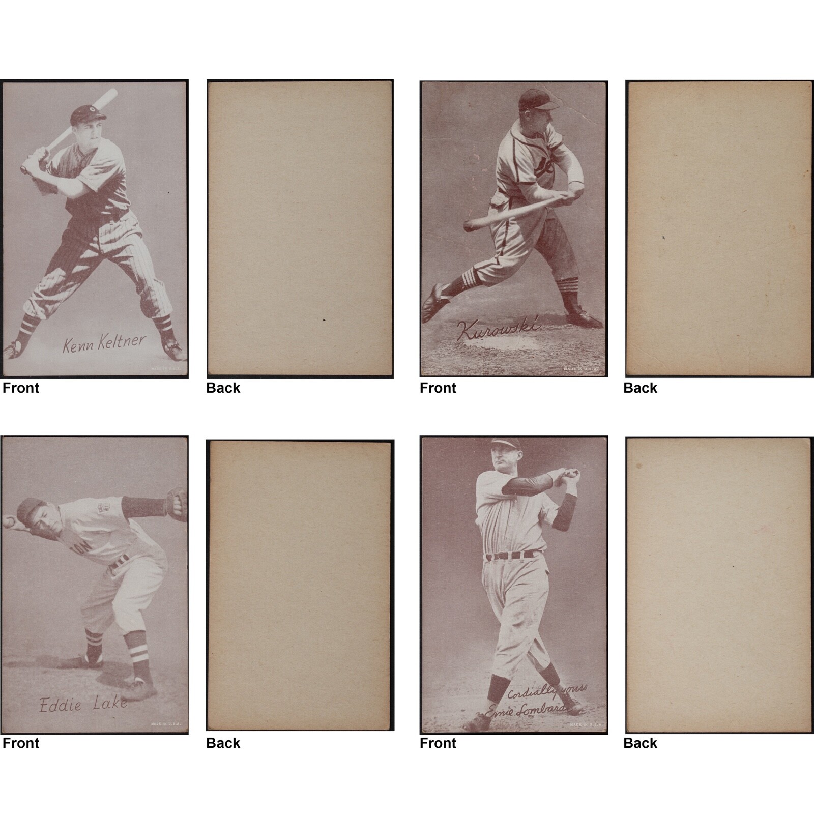Exhibit Baseball Cards - lot of 47 Total Cards 1946 1947 | eBay