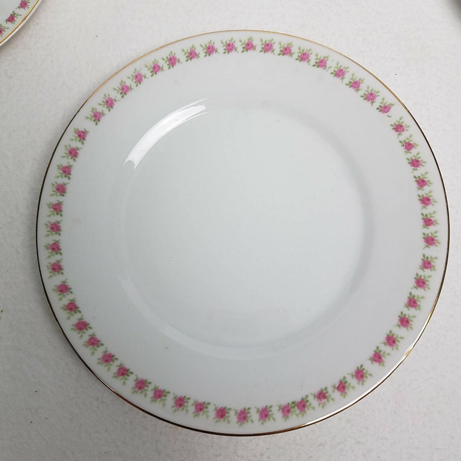 PMR Bavaria Jaeger Bone China Delicate Rose Edged Cake Plates Set of 6* ...