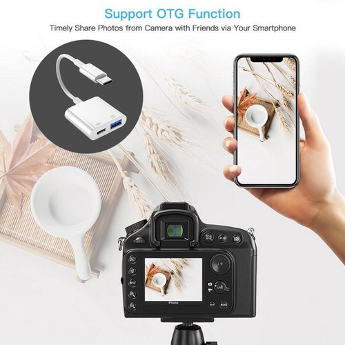 2in1 Type C USB Charging OTG Adapter HUB Splitter Converter HOT For PD ...