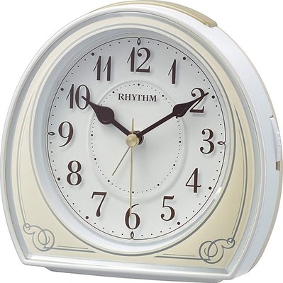 RHYTHM Alarm Clock Continuous Second Hand Electronic Sound Alarm Light ...