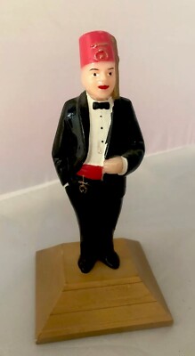 Vintage Shriners Statue Freemason Mason Masonic Magnetic Base FNK Co ...