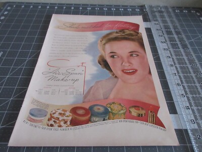 1941 Coty Air Spun Make Up: Shade Matched for Flattery Vintage Print Ad ...