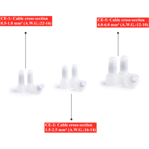 100PCS Mixed Nylon Closed End Terminal Cap Crimp Wire Connectors ...