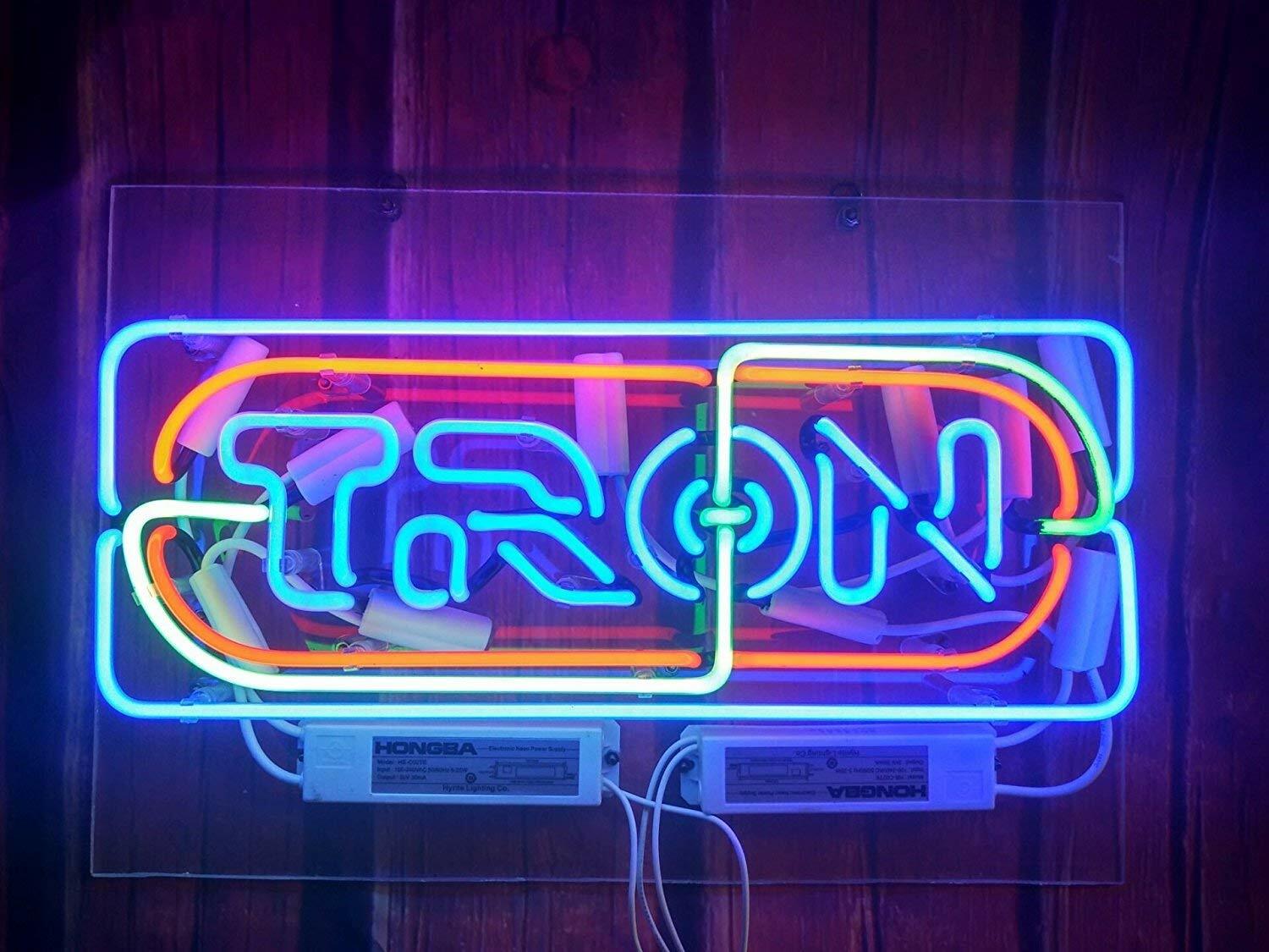 Tron Neon Sign Lamp Light Pub Acrylic Glass Windows Beer Bar With ...