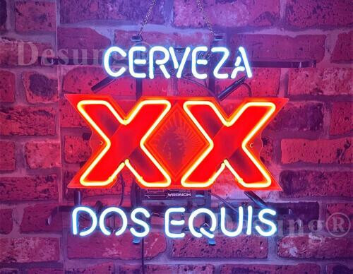 Cerveza XX Dos Equis Neon Sign Beer Bar Pub Club Home Wall Decor 19x15 ...