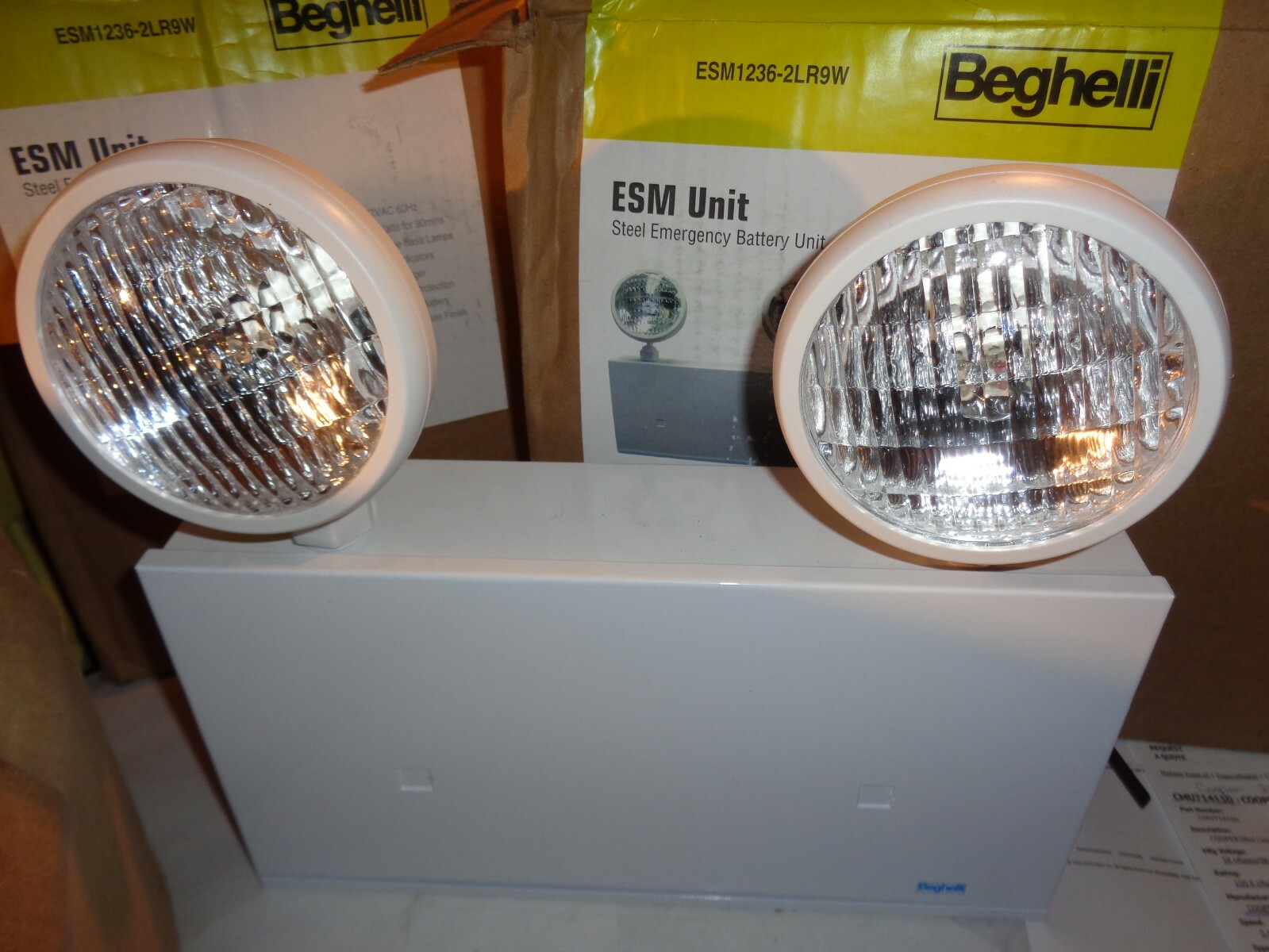 NEW 3 PC LOT BEGHELLI EMERGENCY LIGHT BATTERY UNIT ESM & HDT BATTERY ...