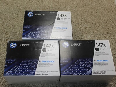 HP147X W1470X High-Yield Black Original LaserJet Toner Cartridge x3 ...