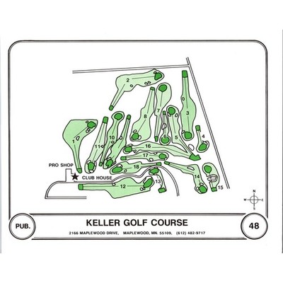 Keller Golf Course Maplewood MN 1989 Golf Course Map SK5 | eBay