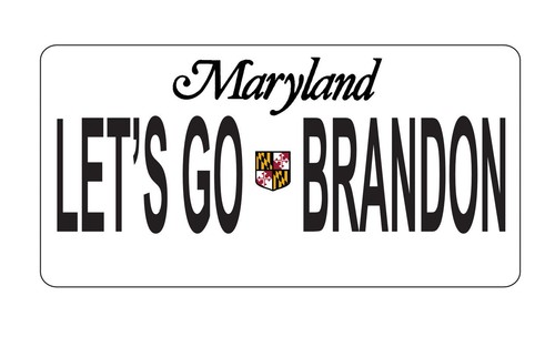 Let's Go Brandon Maryland Photo License Plate 760939917656| eBay