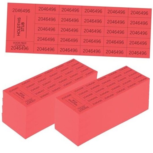 1000 Sheets Raffle Ticket Sheets Chinese Auction Tickets Numbers 25 Bid ...