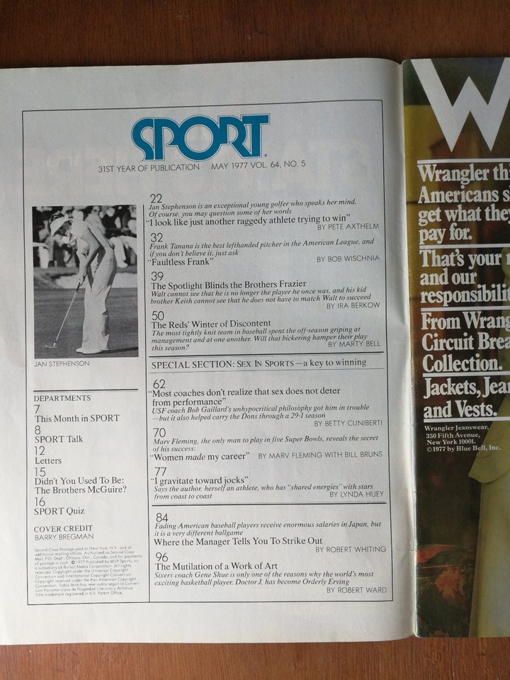 Sport Magazine May 1977 Jan Stephenson Golf | eBay