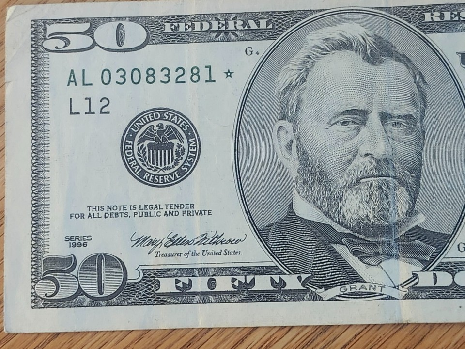 1996 $50 "STAR NOTE" SAN FRANCISCO DISTRICT # AL03083281* | eBay