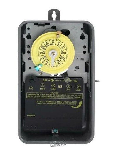 Intermatic T104R 208-277V 24 Hour Mechanical Time Switch - Gray for ...